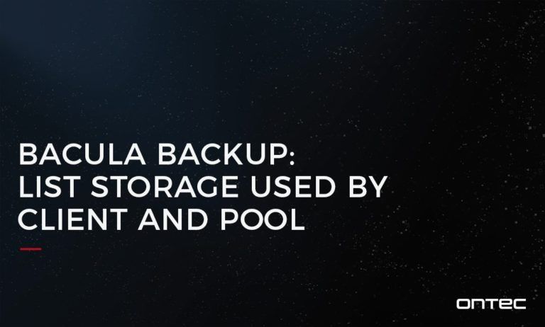 BACULA BACKUP: LIST STORAGE USED BY CLIENT AND POOL
